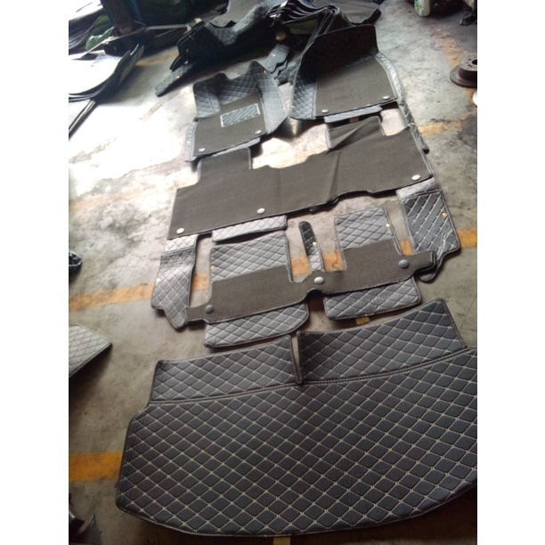 MAZDA CX-9 LEATHER CAR MATTING FOR NEW MODEL (BLACK and GOLD STITCHES ...