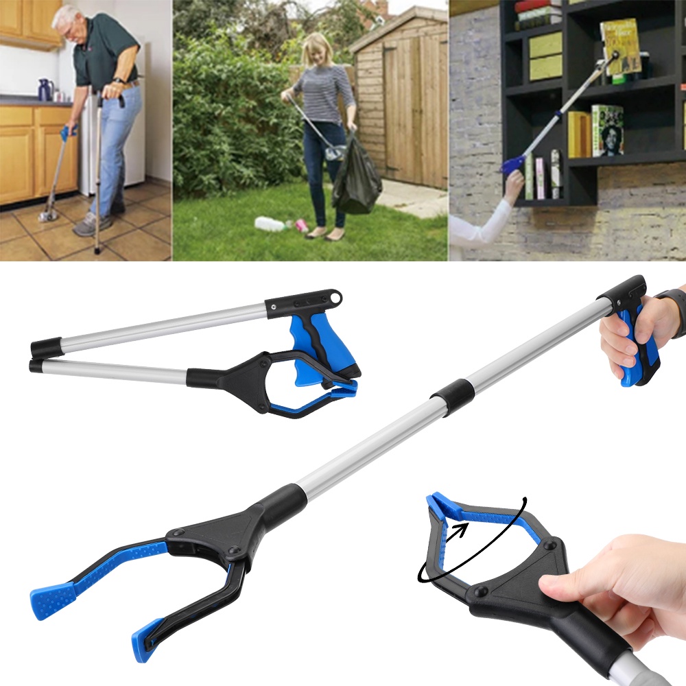 Foldable Portable Gripper Extender Collapsible Garbage Grabber Litter ...