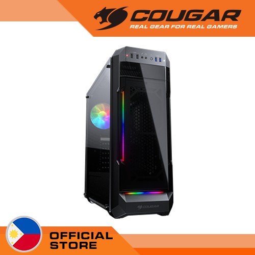 COUGAR MX331-T ARGB MID-TOWER GAMING CASE W/TG & ACRYLIC FRONT /1*FAN ...