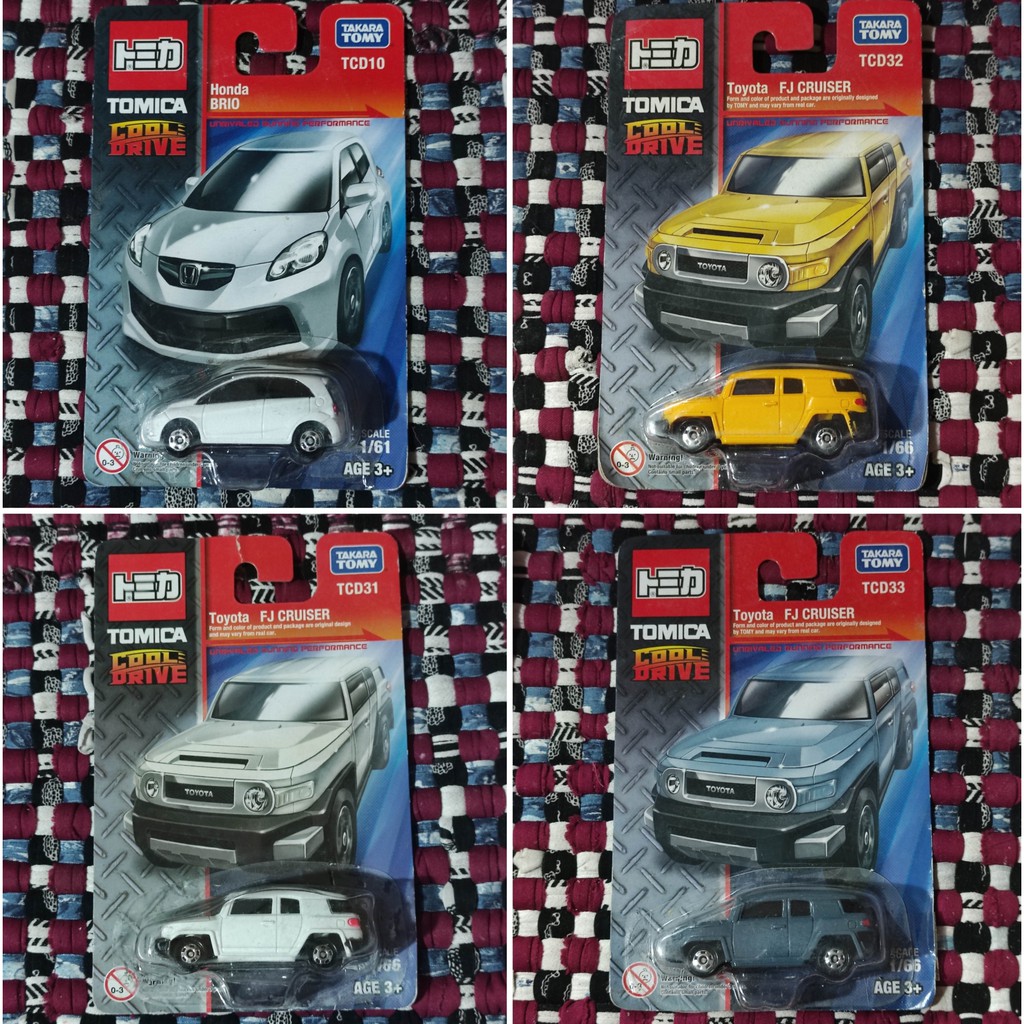 Takara Tomy Tomica Cool Drive Honda Brio and Toyota FJ Cruiser | Shopee ...