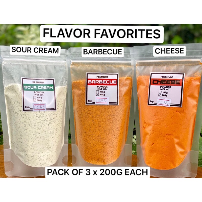 Potato French Fries 200G x3 Combo Powder Flavorings Cheese Barbecue ...