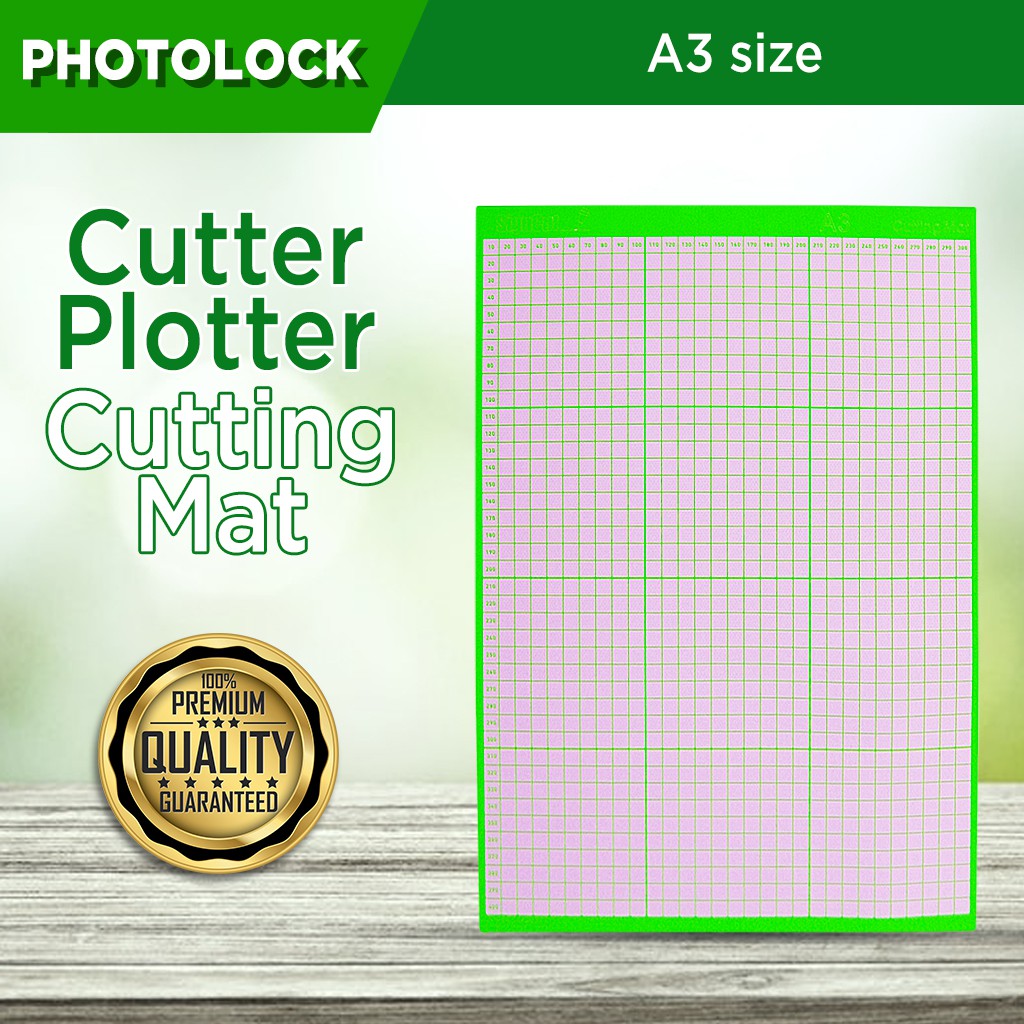 Cutting Mat A3 Green with Measuring Grid for Cutter Plotter | Shopee ...