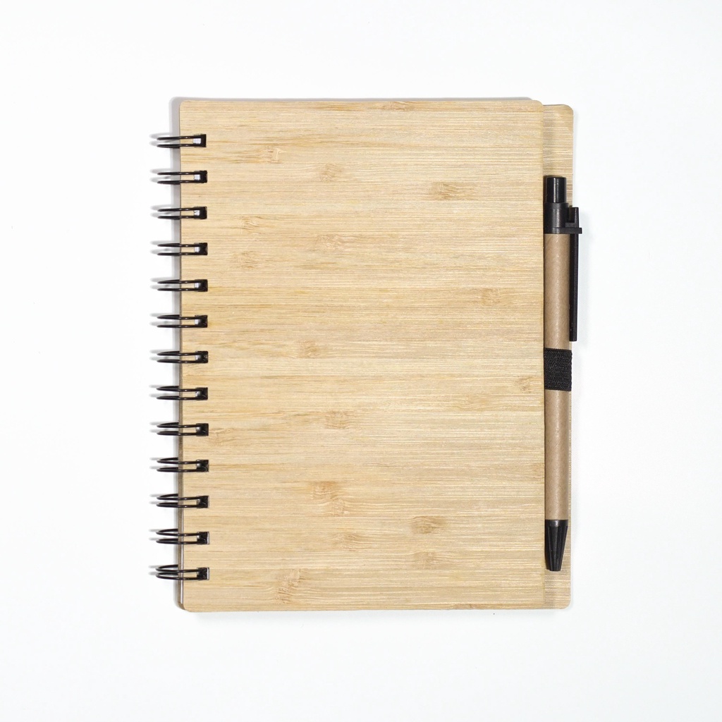 PERSONALIZED Bamboo Notebook with Pen 7 inches Notebook Journal Diary ...