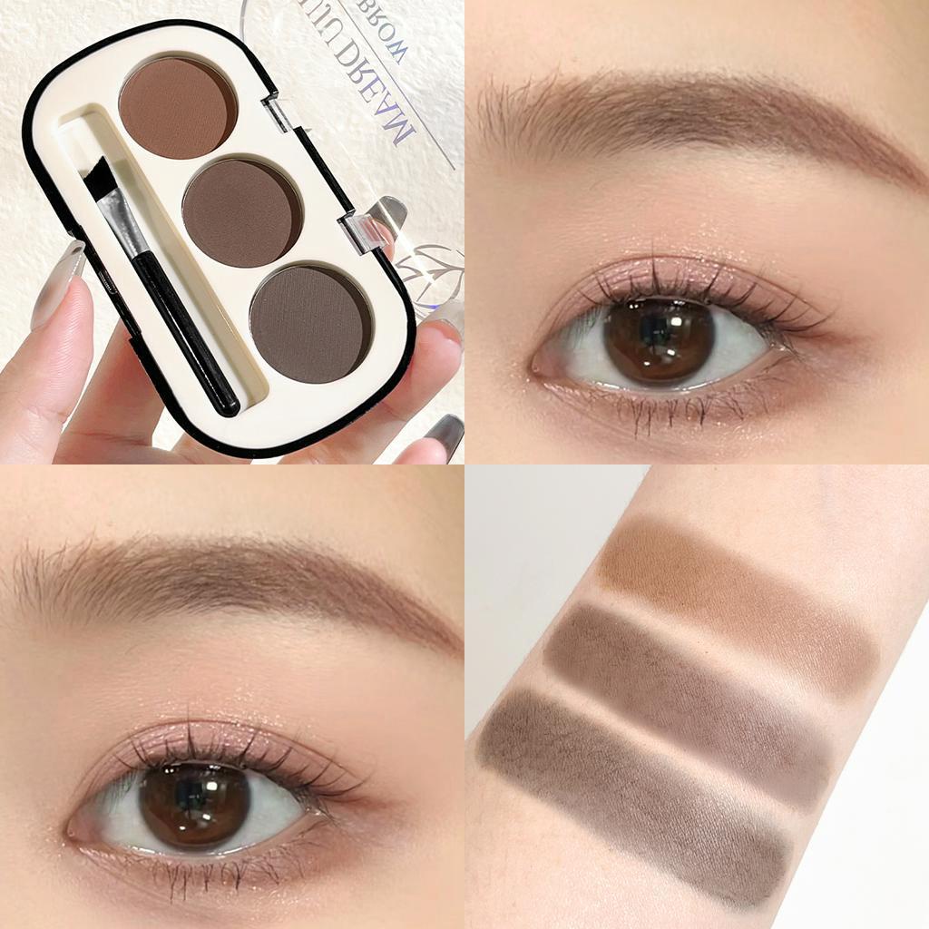 Three-color Eyebrow Powder Palette Eyebrow Cream Long-Lasting ...