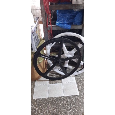 NAVIGATE 5 SPOKE FRONT RIM 4680 EACH ALLOY GLOSSY BLACK and WHITE ...