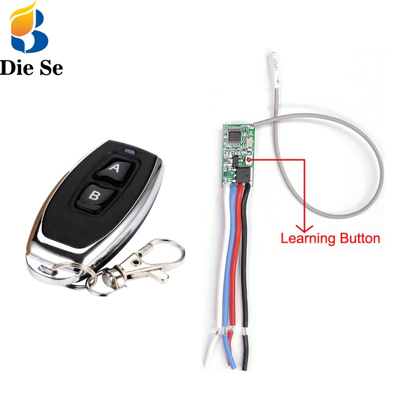 433mhz DC 3.6V 5V 9V 12V 24V 1CH Mini Relay Wireless RF Remote Control ...