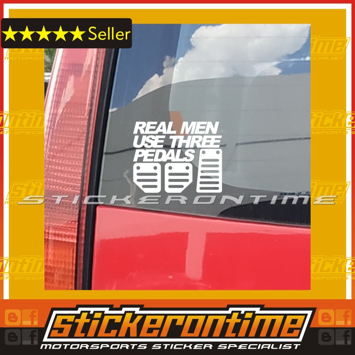 Sticker 3 pedals Stiker Toyota Honda Nissan Bezza Alza Almera mvyi axia ...