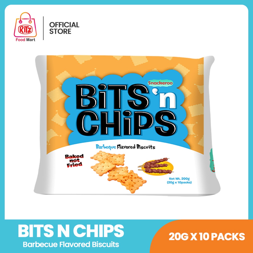 Snackeroo Bits N Chips Barbecue (10 packs) | Shopee Philippines