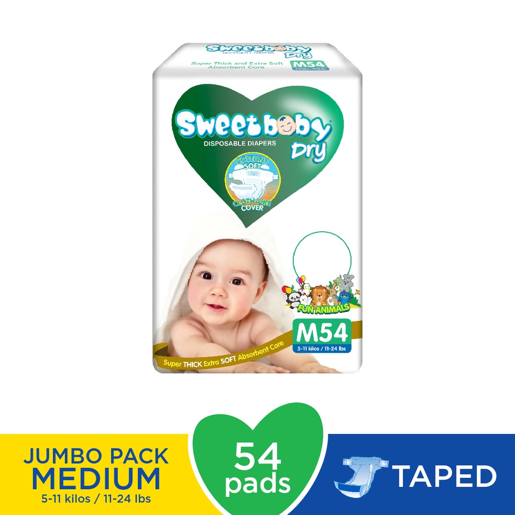 SWEETBABY DRY - JUMBO PACK MEDIUM 54s | Shopee Philippines