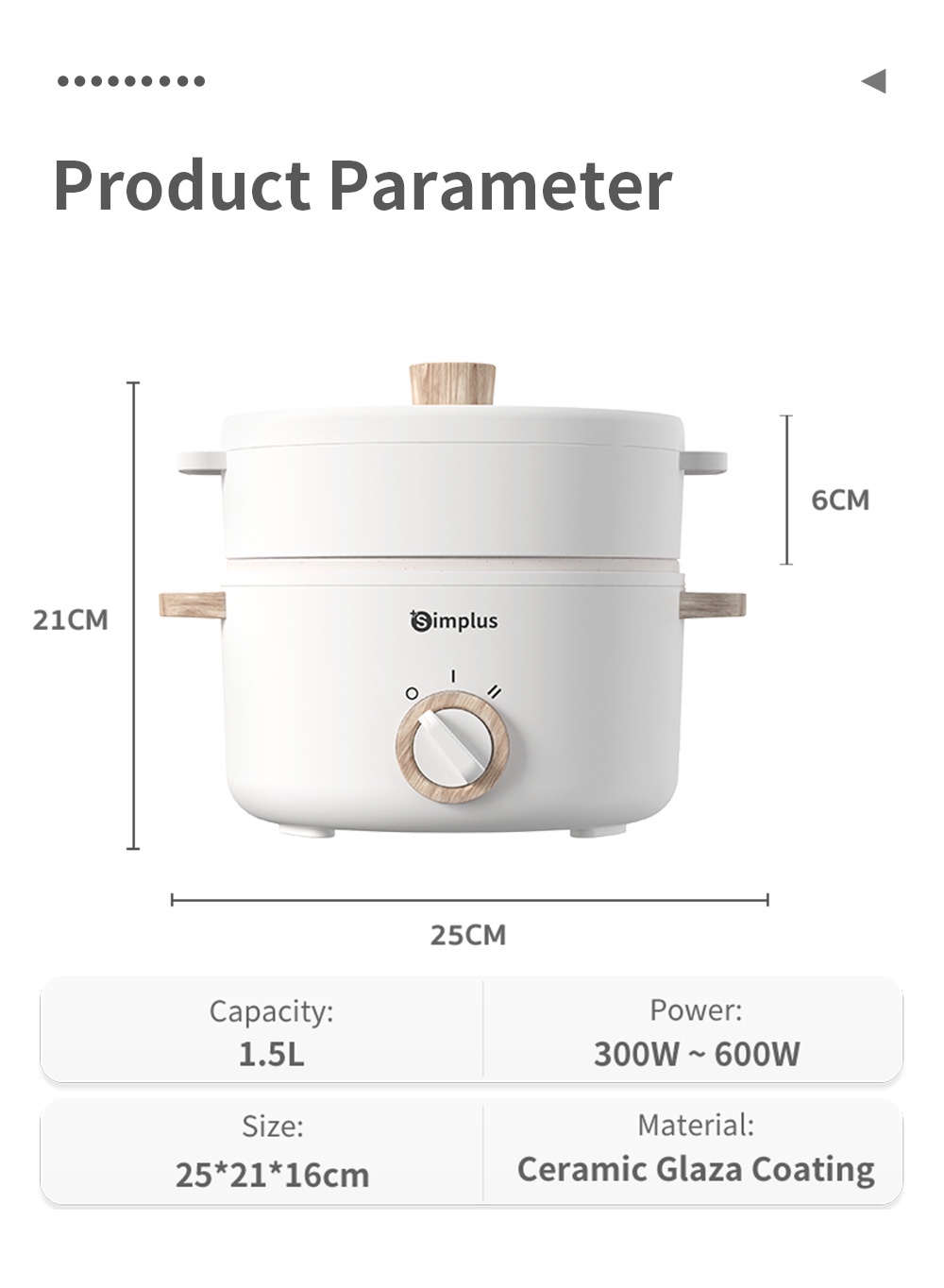 Simplus Rice Cooker Electric Cooker Stainless Steel Steamer Multi ...