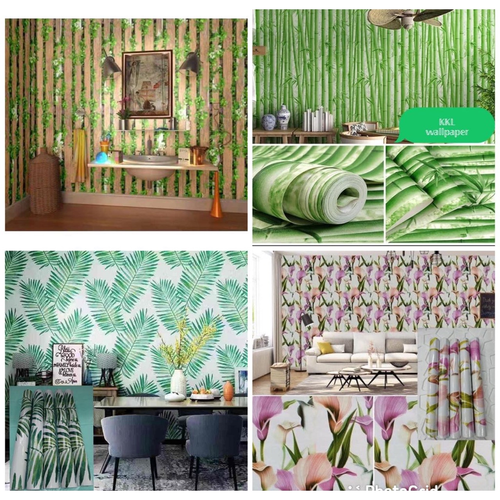 shopee Wallpaper 10Meter By 45Cm Home Diy Self-Adhesion | Shopee ...