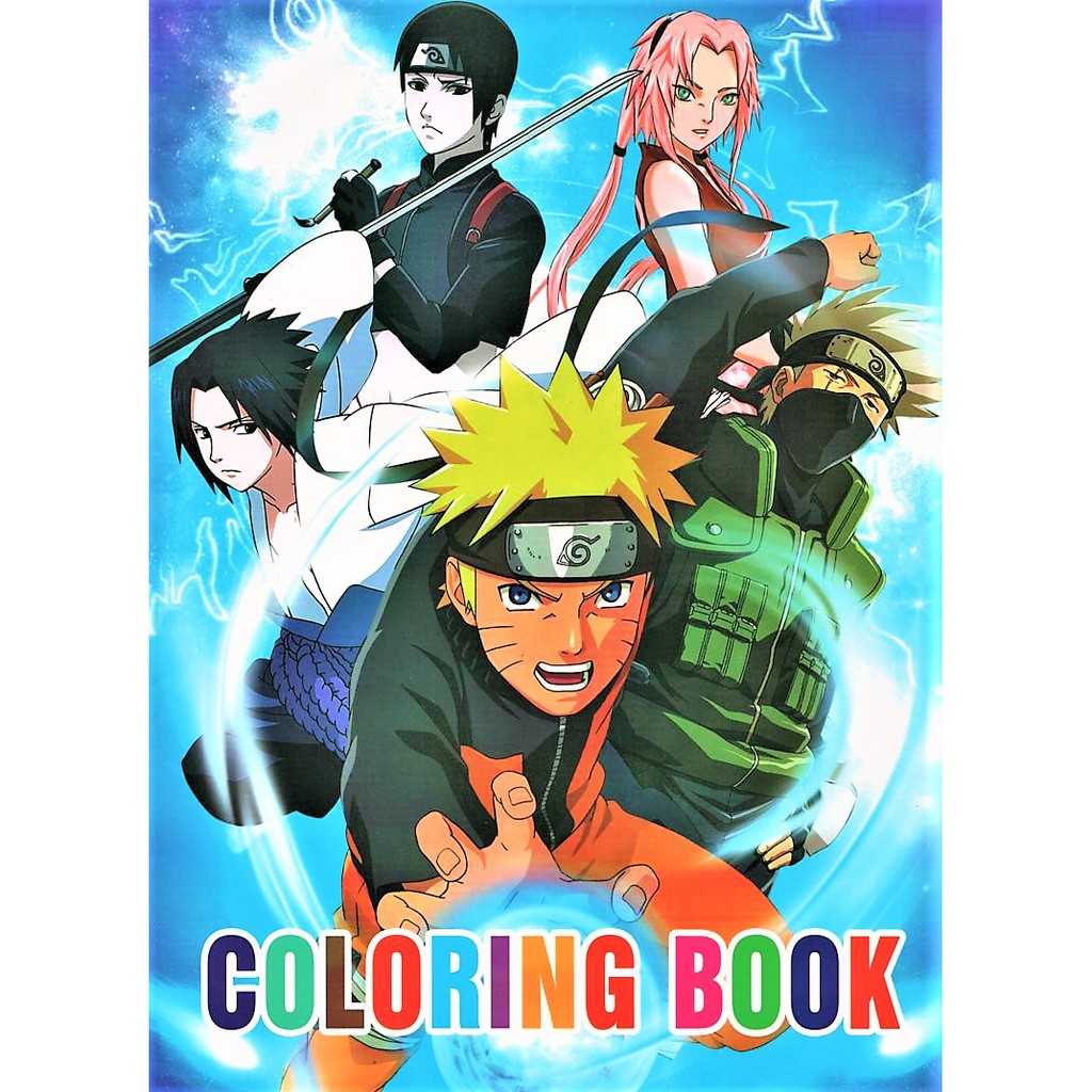 COLORING BOOK With Sticker ( Naruto Design #GS-A051 ) | Shopee Philippines