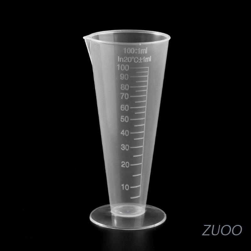 zuo 100ML Triangle Measuring Cup Transparent Round Base for Paint Resin ...