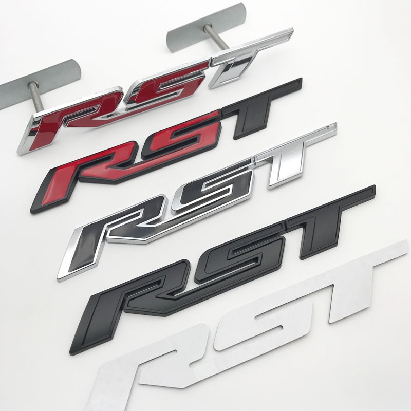 3D Metal Rear Tail Bumper Trunk Boot RST Emblem Letter Logo Sticker Car ...
