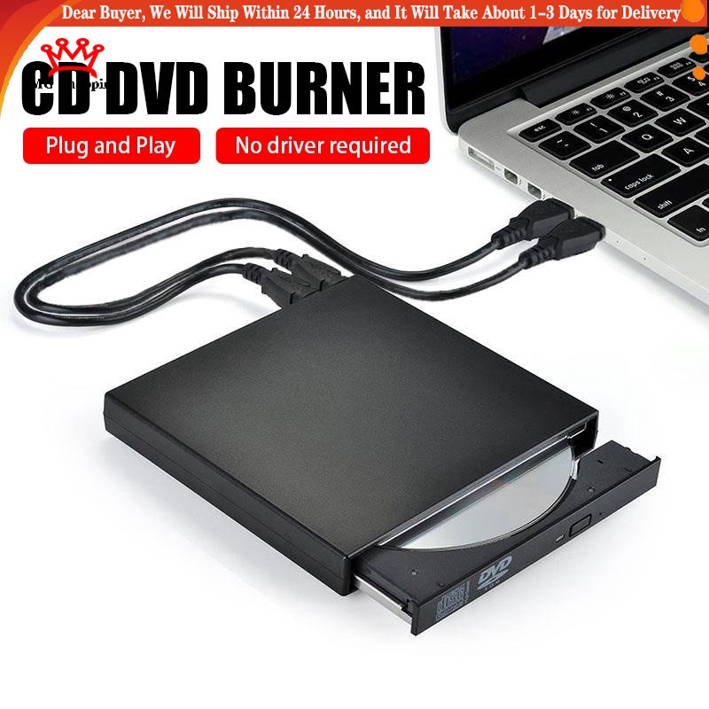 External DVD Optical Drive USB 2.0 CD/DVD-ROM CD Player Reader Recorder ...