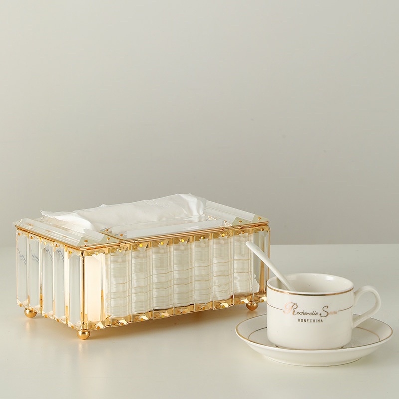 Verti Crystal Tissue Box (GOLD COLOR) | Shopee Philippines