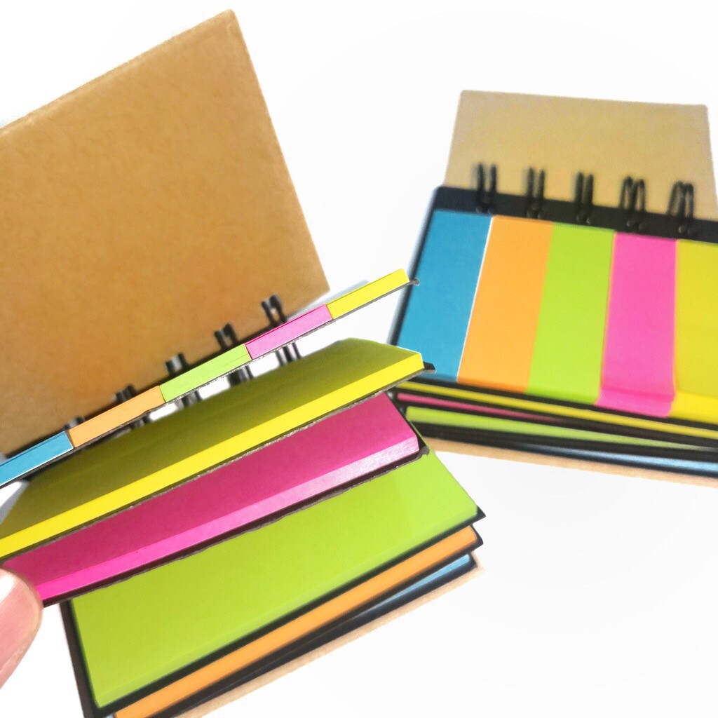 6 in 1 Multilayered Neon Sticky Pad Folder Office | Shopee Philippines