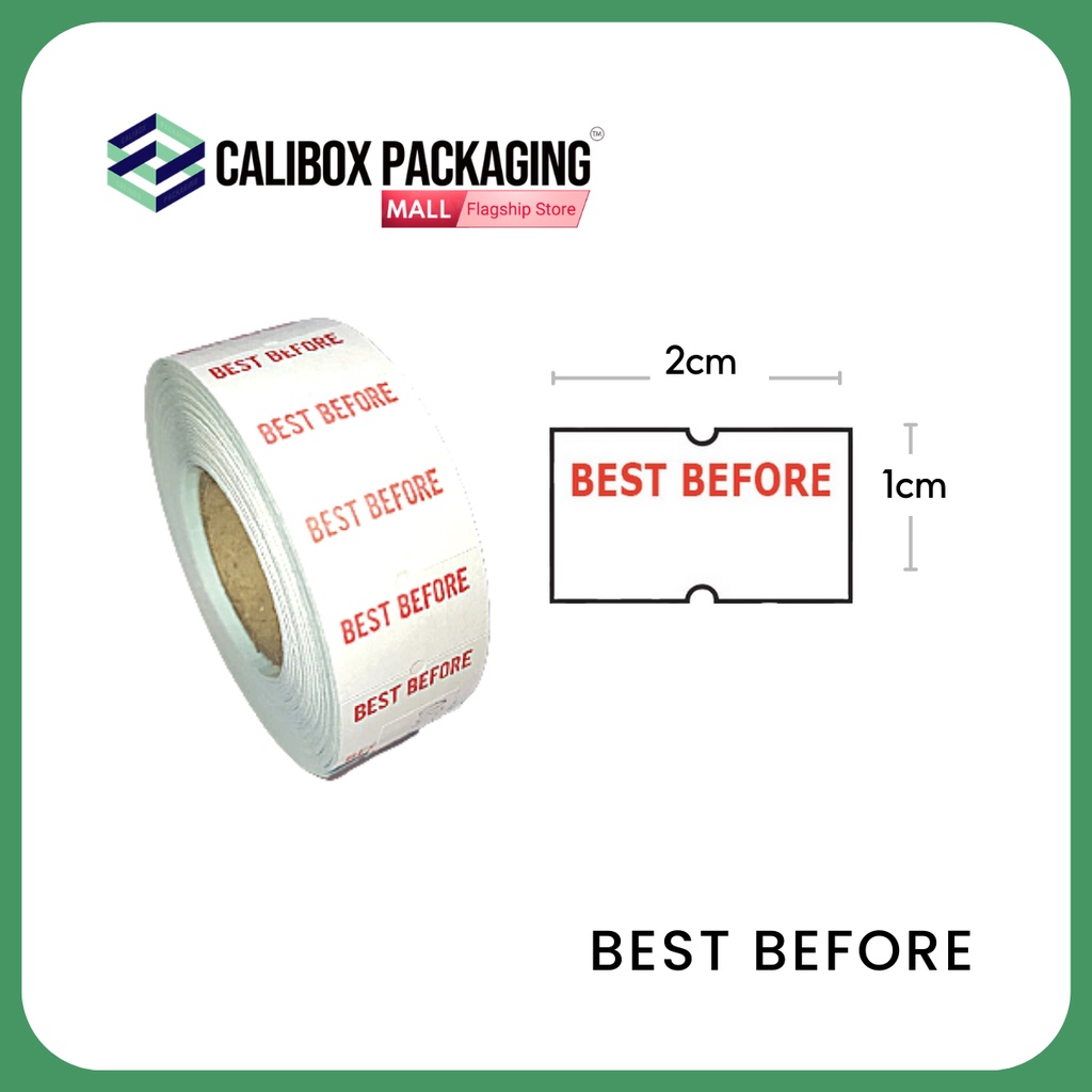 Calibox Packaging Date Tag Label, Best Before Sticker, Expiry Date ...