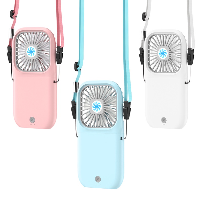 Fast charge mini powerbank with folding fan power bank charger 3000mah ...