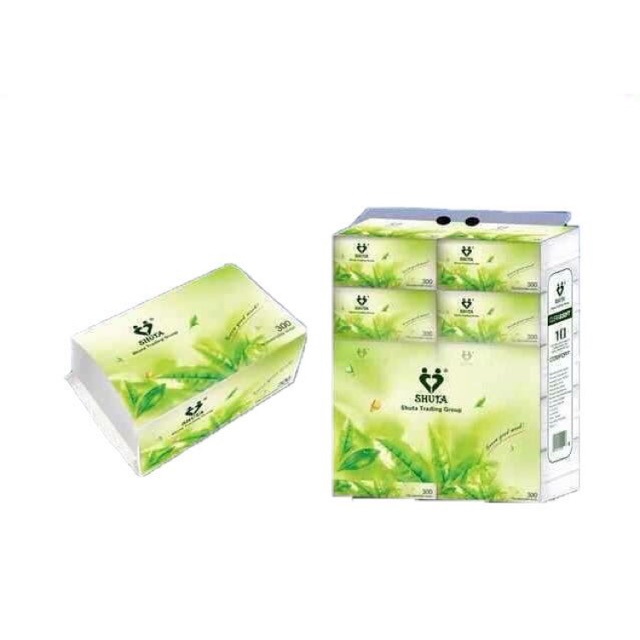 Green Tea Facial Tissue by Shuta 450pulls | Shopee Philippines