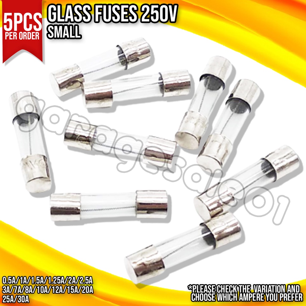 🟨5PCS Quick Blow Glass Tube 5X20MM Small Fuse Assorted Kits Fast-Blow ...