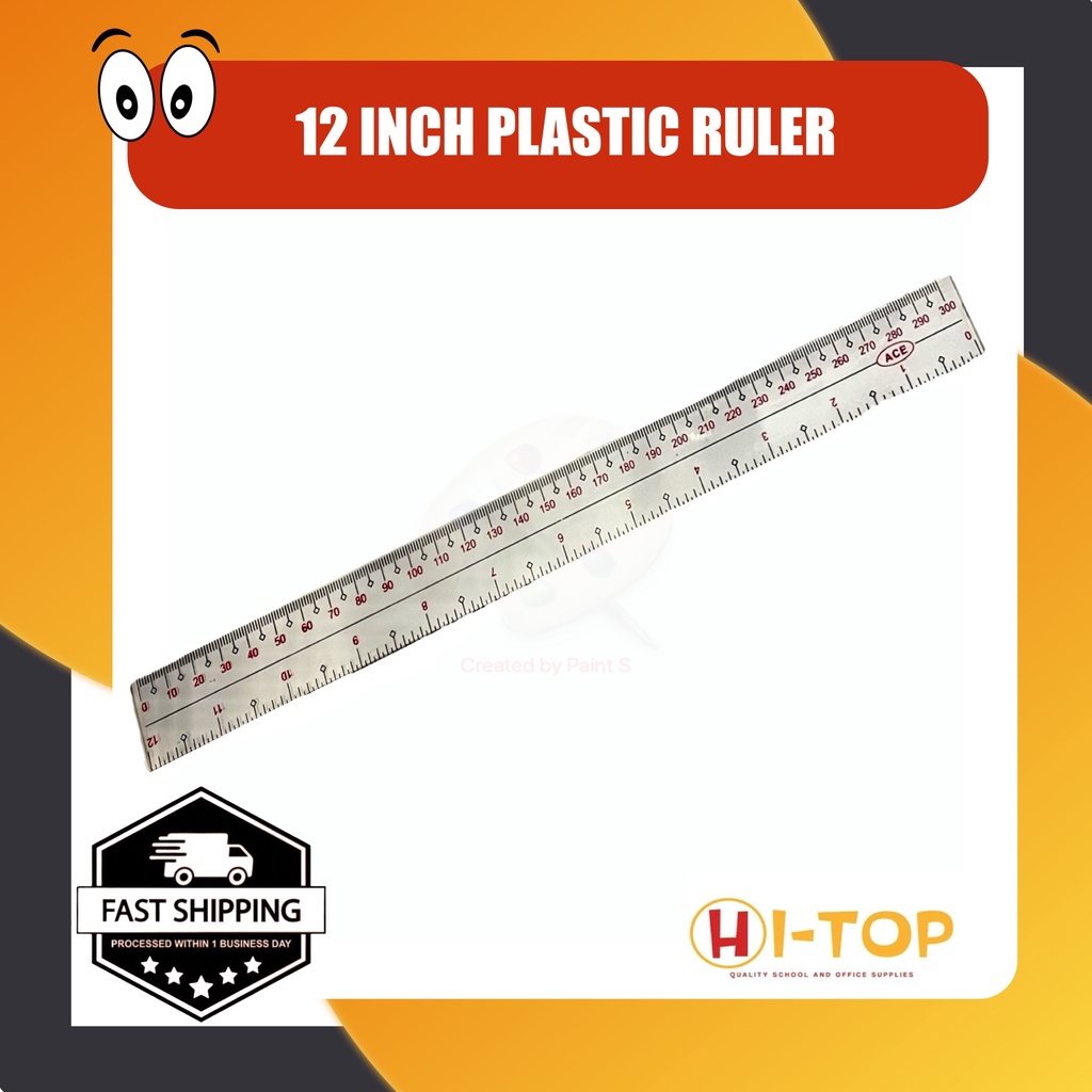 Ruler Plastic l Thick & Flexible l Transparent l 12 inches | Shopee ...