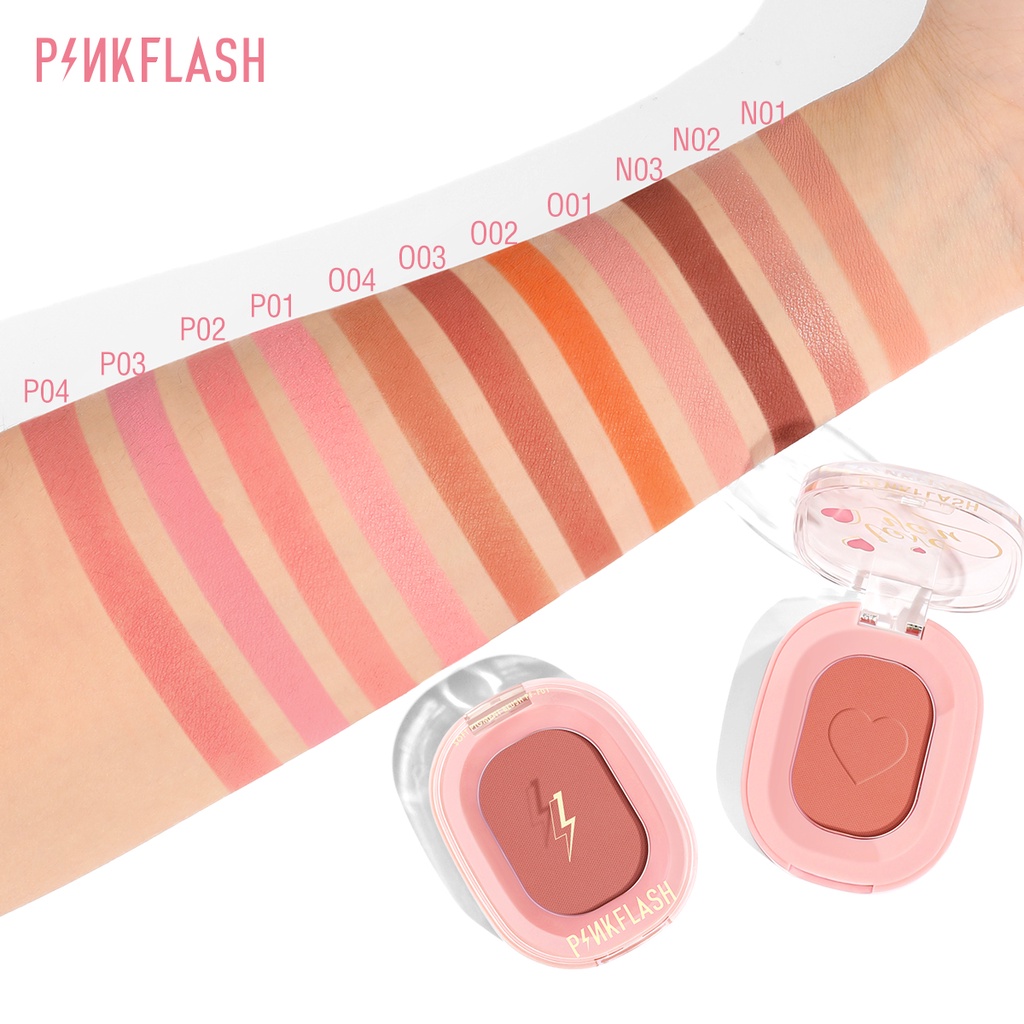 PINKFLASH Waterproof Blush Powder Naturally Pigmented Matte Highlight ...