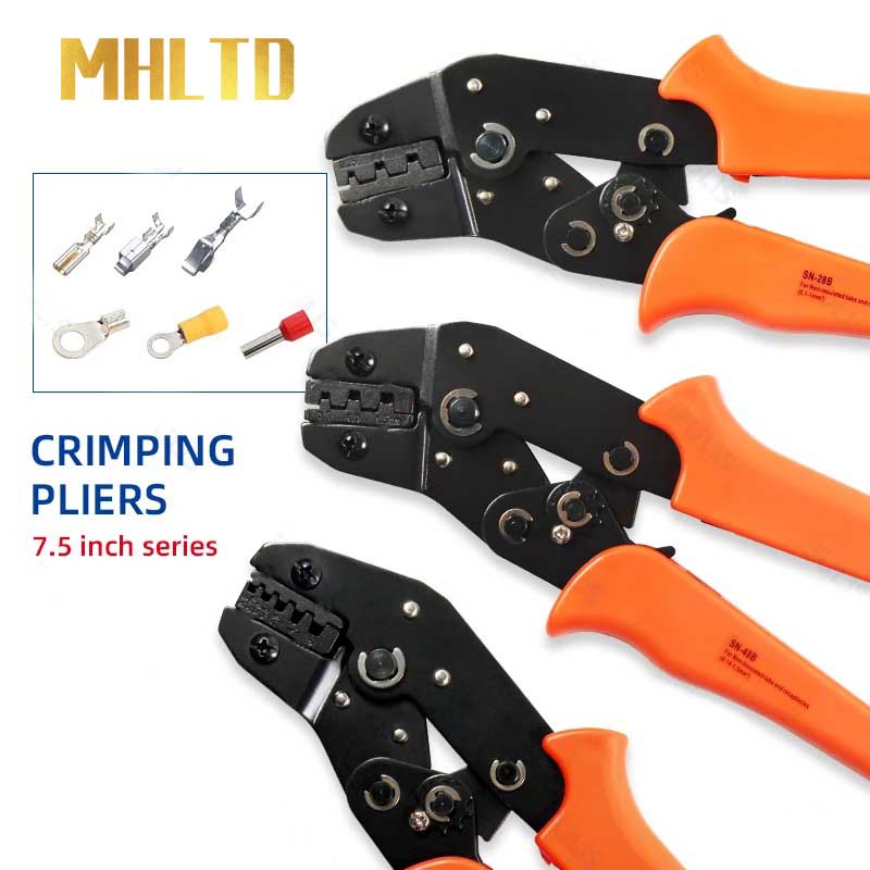 mini hand Crimping Tool 0.25-2.5mm² Adjustable Crimper Pliers Plug type ...