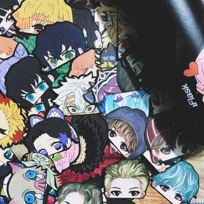 (SET) PEEKER STICKERS Demon Slayer | Genshin Impact | DBZ | BTS ...