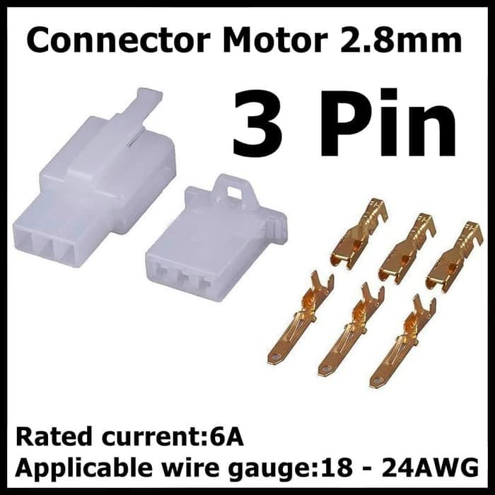 Small Motor Connector 2.8mm 3 Pin 3P Plus Skun Connector Socket Set ...