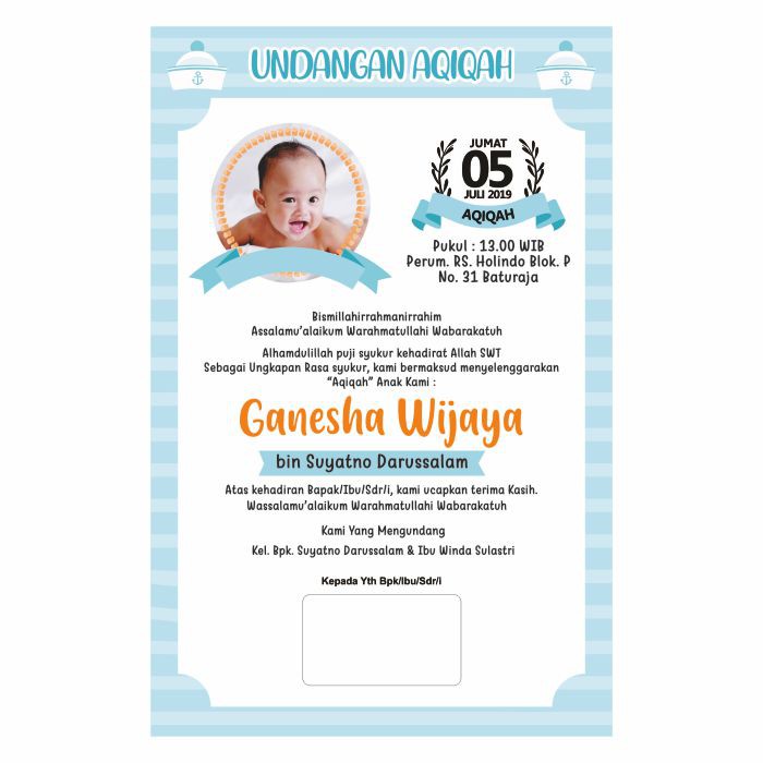 Circumcision Invitation/aqiqah Invitation/Circumcision Invitation ...