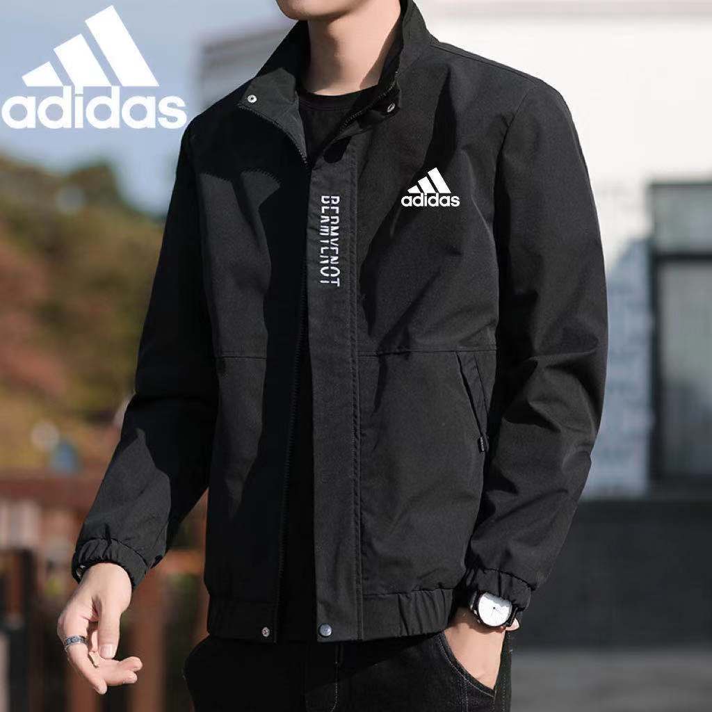 Adidas Plain Jacket No Hood with Zip Men/women Fashion Cargo Jackets ...