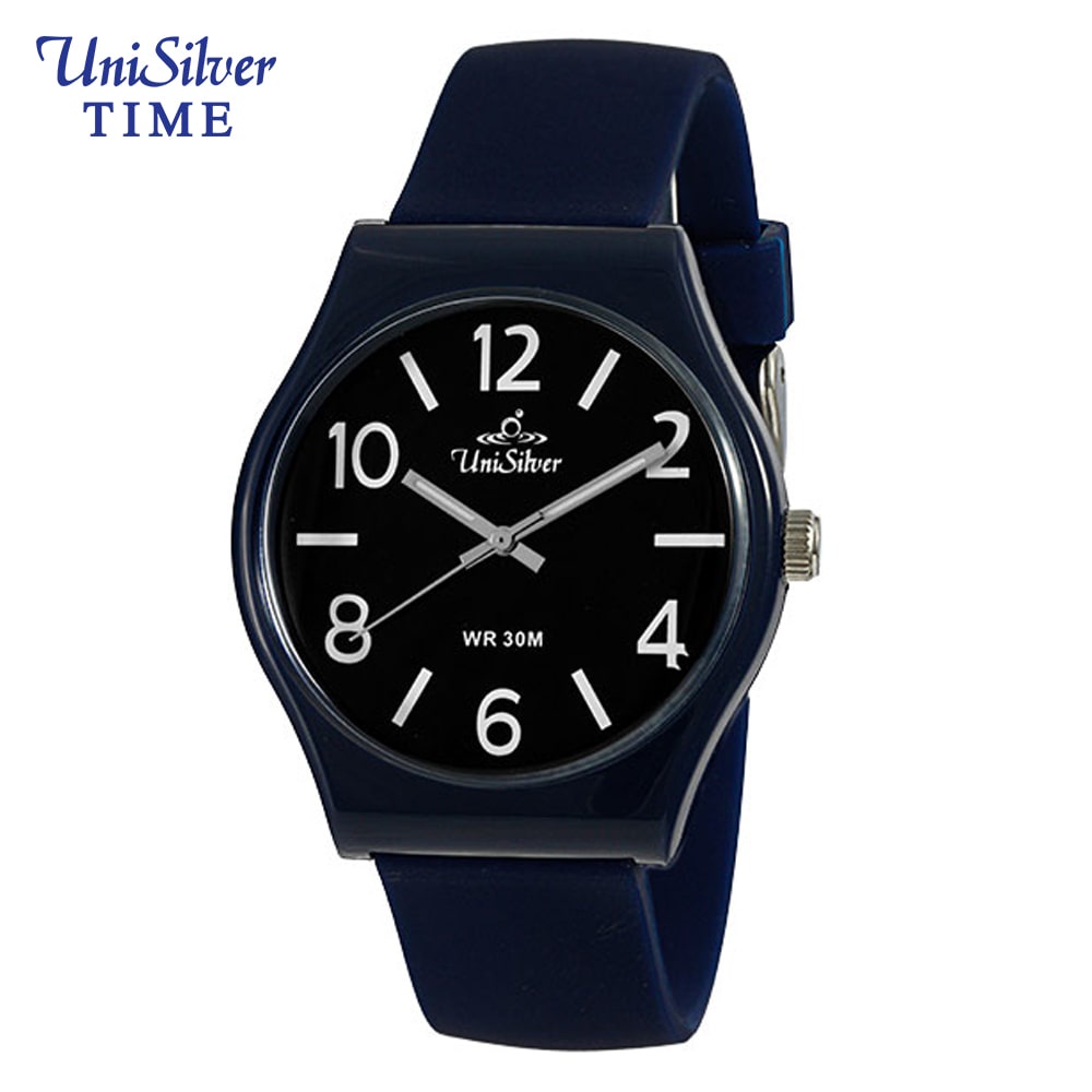 UniSilver TIME Unisex Analog Navy Blue Rubber Watch KW2677-1003 ...