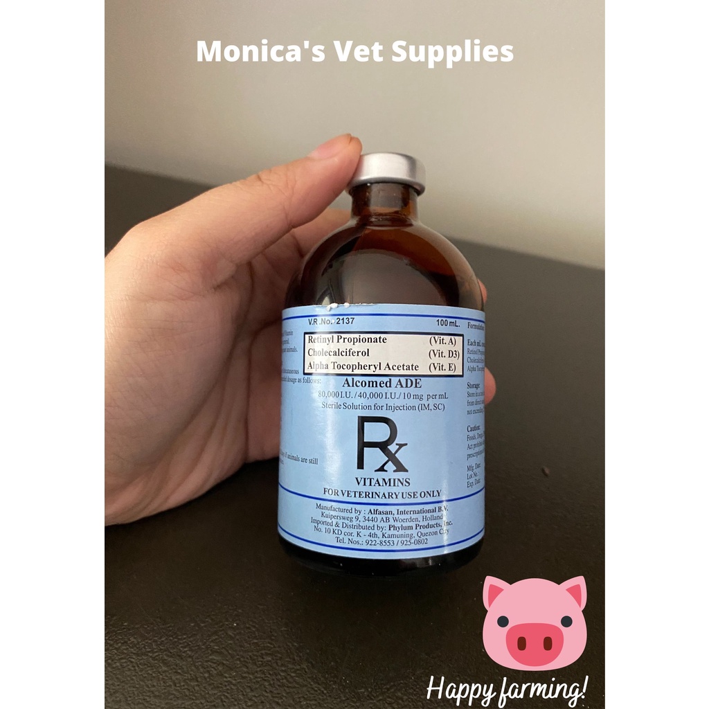 Vitamin ADE (Holland) Injectable for ALL animals - 100 mL - SEPT 2024 ...