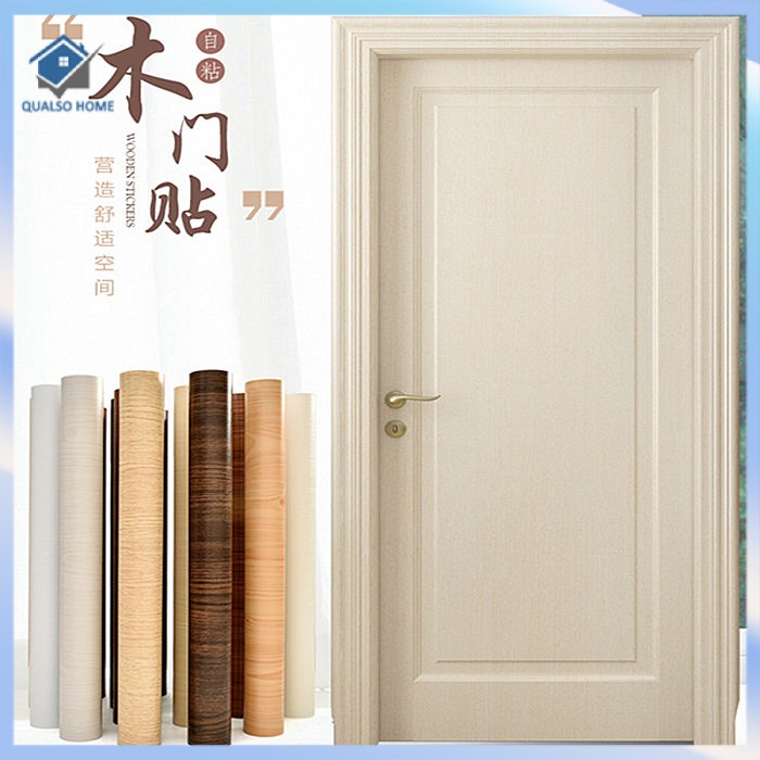 Waterproof Door Sticker Paper Thickened Wooden Door Wallpaper Cabinet ...