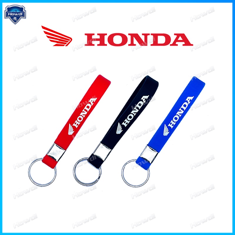 Fashion Silicone Car Motor Keychain Ring Holder with Honda Motor logo ...