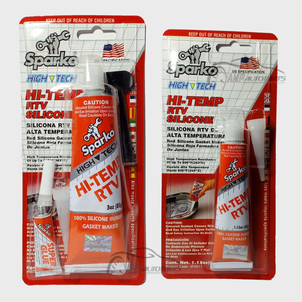 Sparko® High Tech Red Hi-Temp 100% RTV Silicon | Shopee Philippines