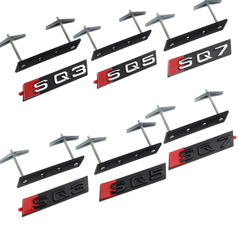 Audi SQ3 SQ5 SQ7 Car Logo Modified Honeycomb Front Grille emblem ...