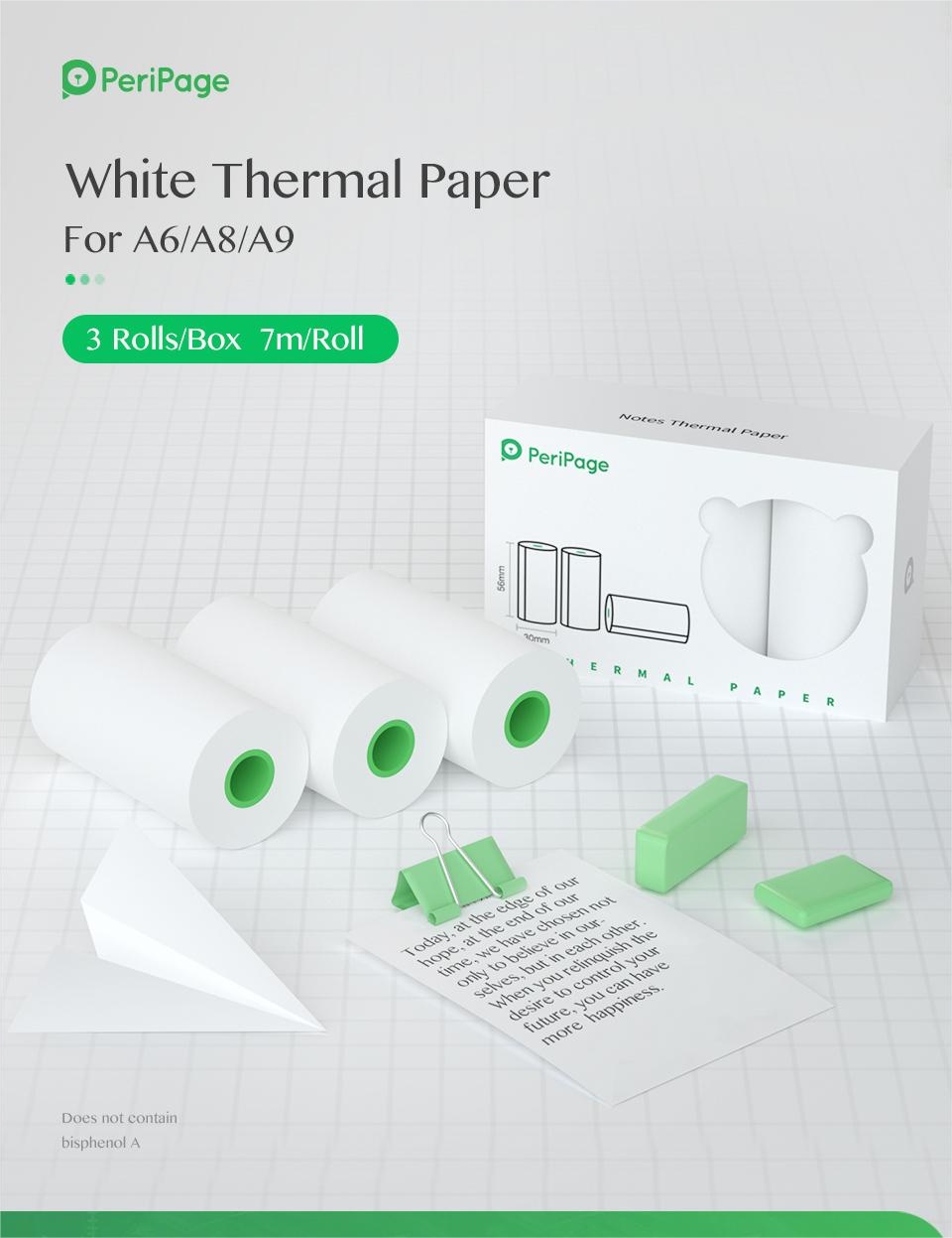 Peripage A6 Thermal Label Colorful Sticker and Translucent Notes Papers ...