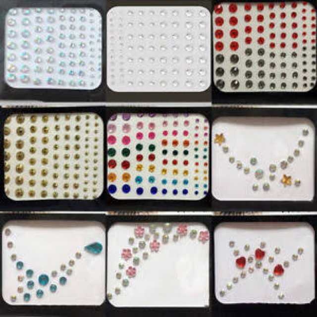 Children Stage Performance Face Pasters Stick-on Crystals Eyes Stickers ...