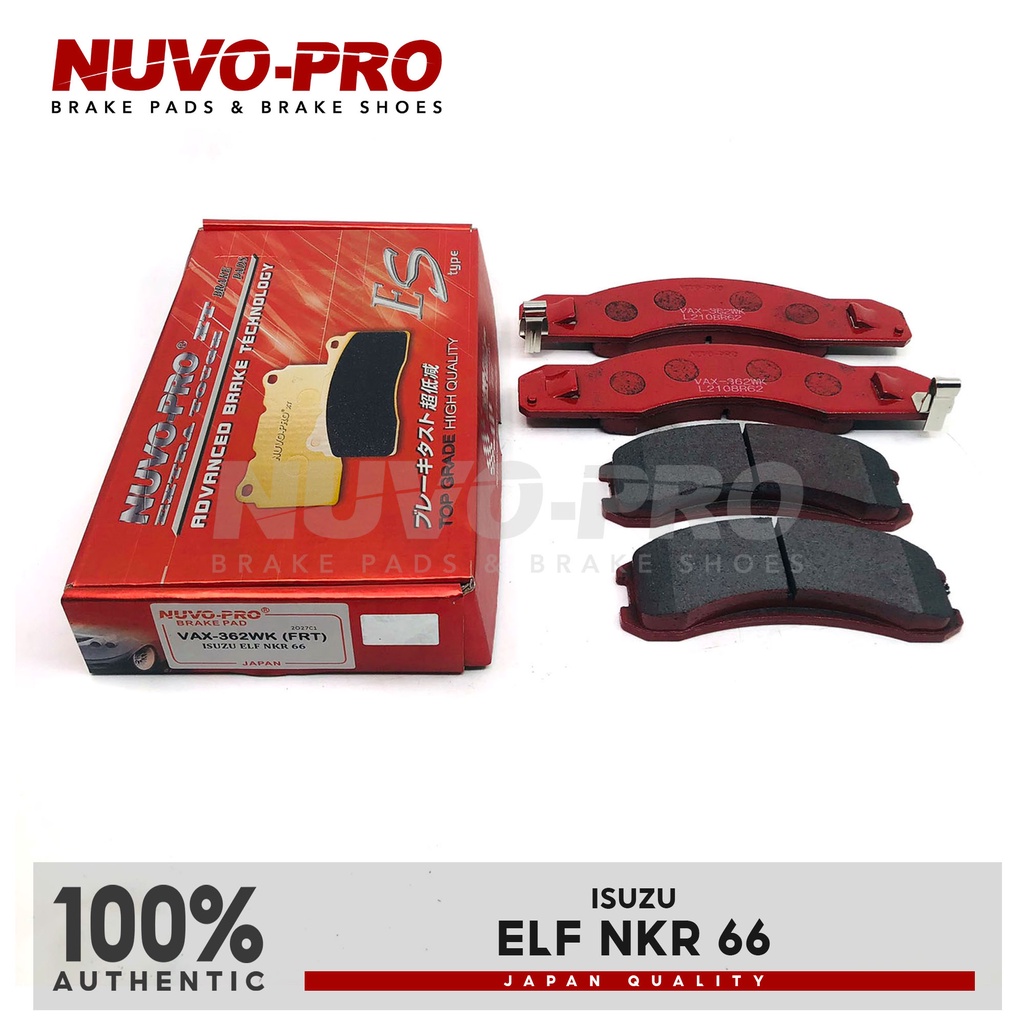 Nuvo-Pro Brake Pad Front Isuzu ELF NKR 66 VAX-362WK SET | Shopee ...