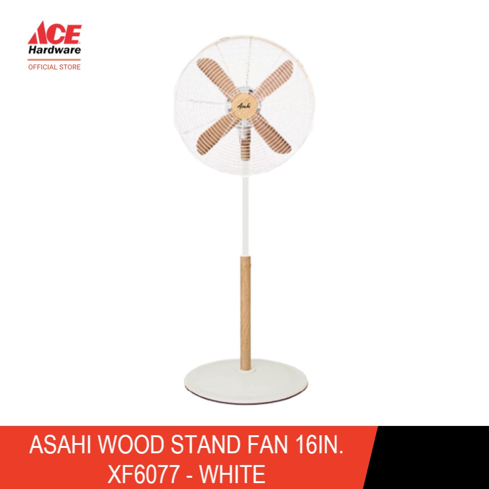 Asahi 16" Wood Stand Fan - White | Shopee Philippines