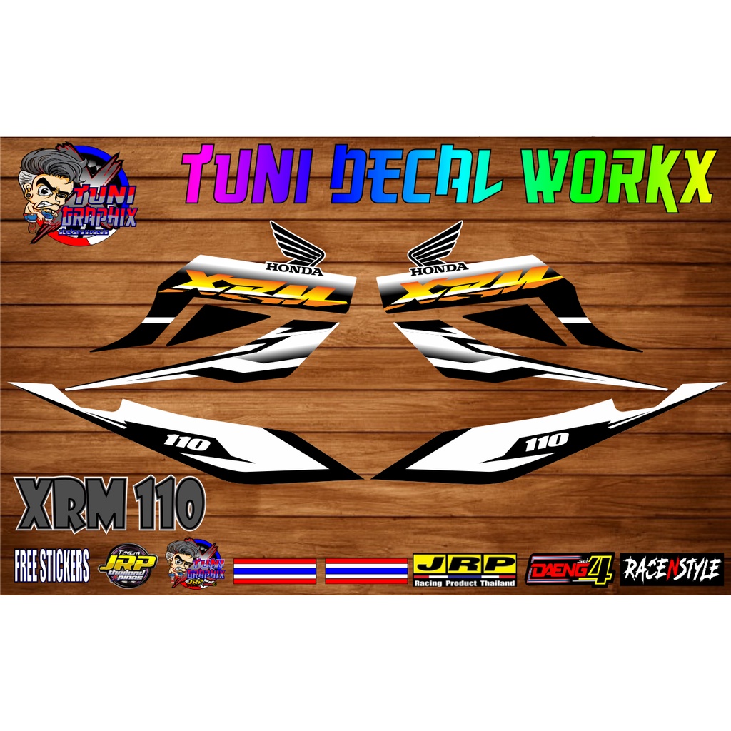 HONDA XRM 110 STOCK DECAL ( 7 COLORS ) | Shopee Philippines