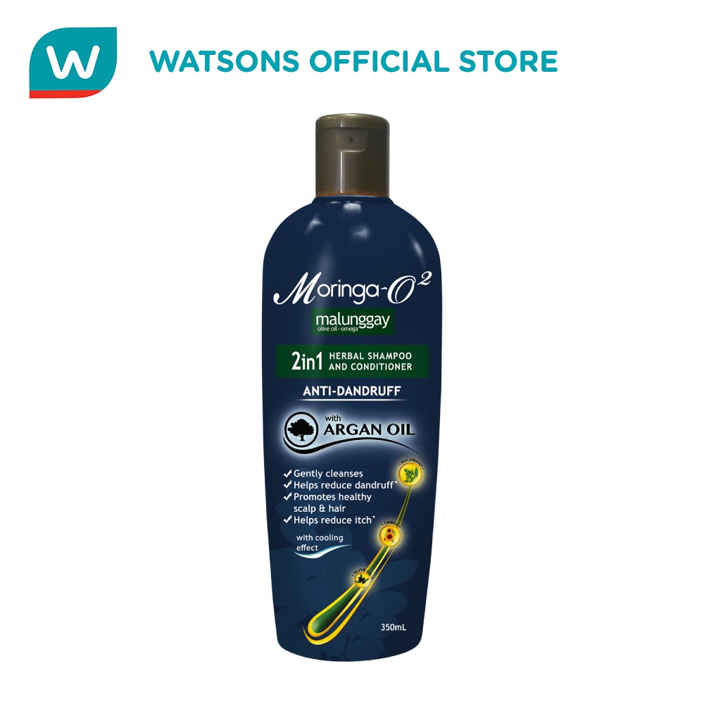 MORINGA O2 2-in-1 Herbal Anti-Dandruff Shampoo and Conditioner with ...