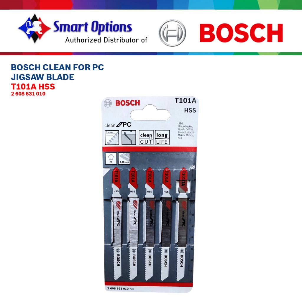 BOSCH CLEAN FOR PC JIGSAW BLADE SET T101A HSS | Shopee Philippines