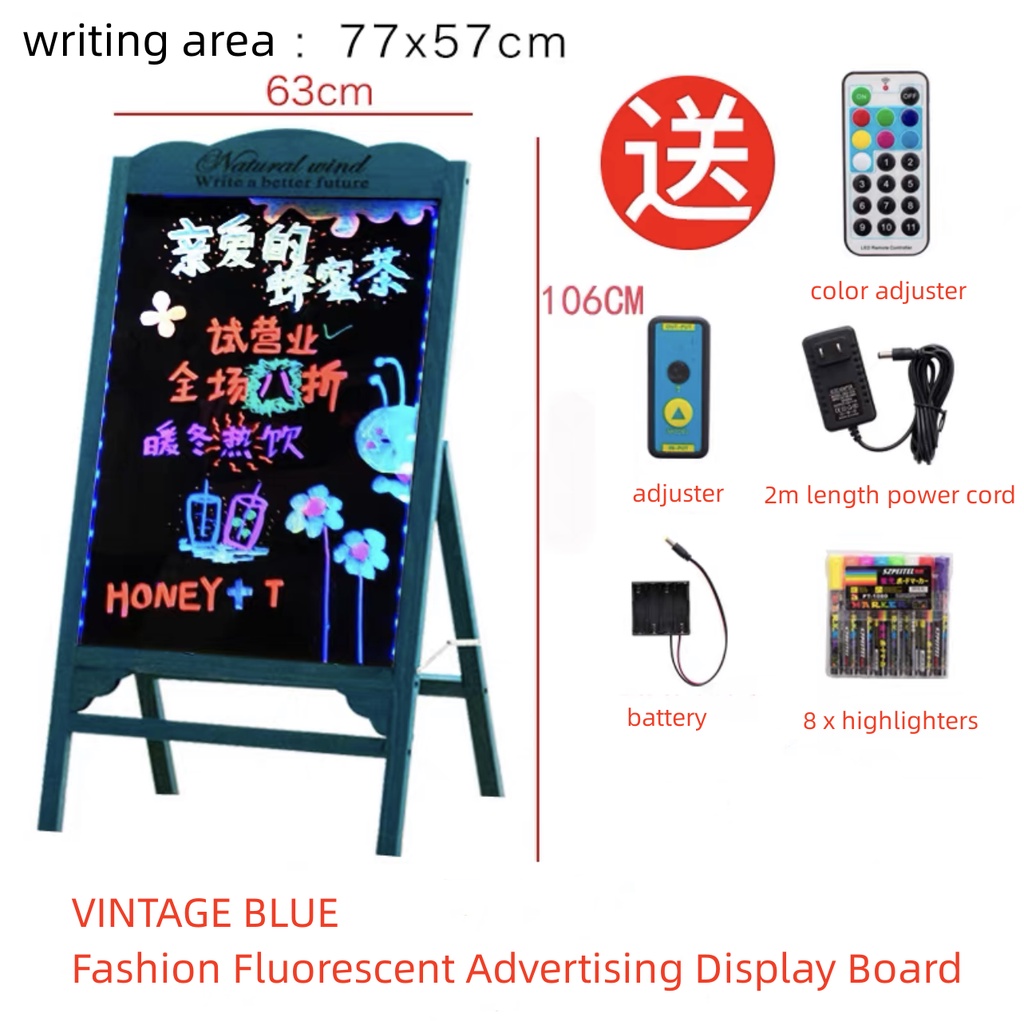 LED Electronic Fluorescent Board Luminous Word Billboard Shop ...