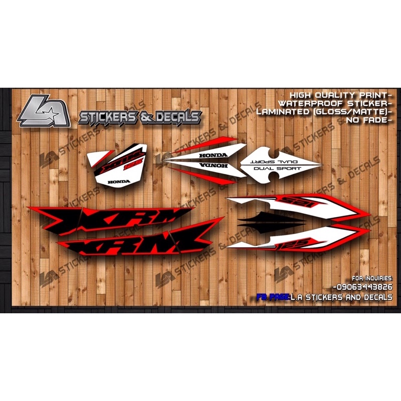 HONDA XRM 125 v1 stock decals | Shopee Philippines
