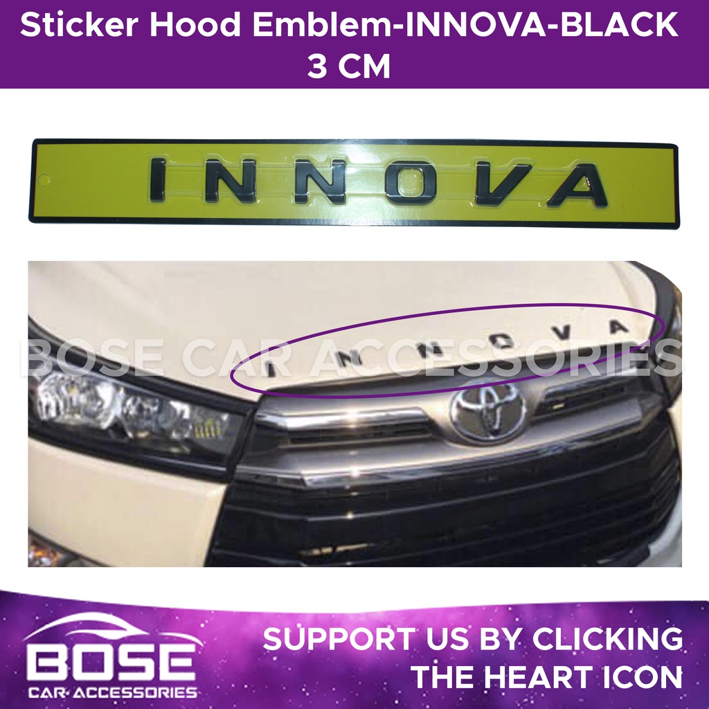 Car Hood Emblem Sticker for Toyota Innova / Toyota Avanza / Toyota Rush ...