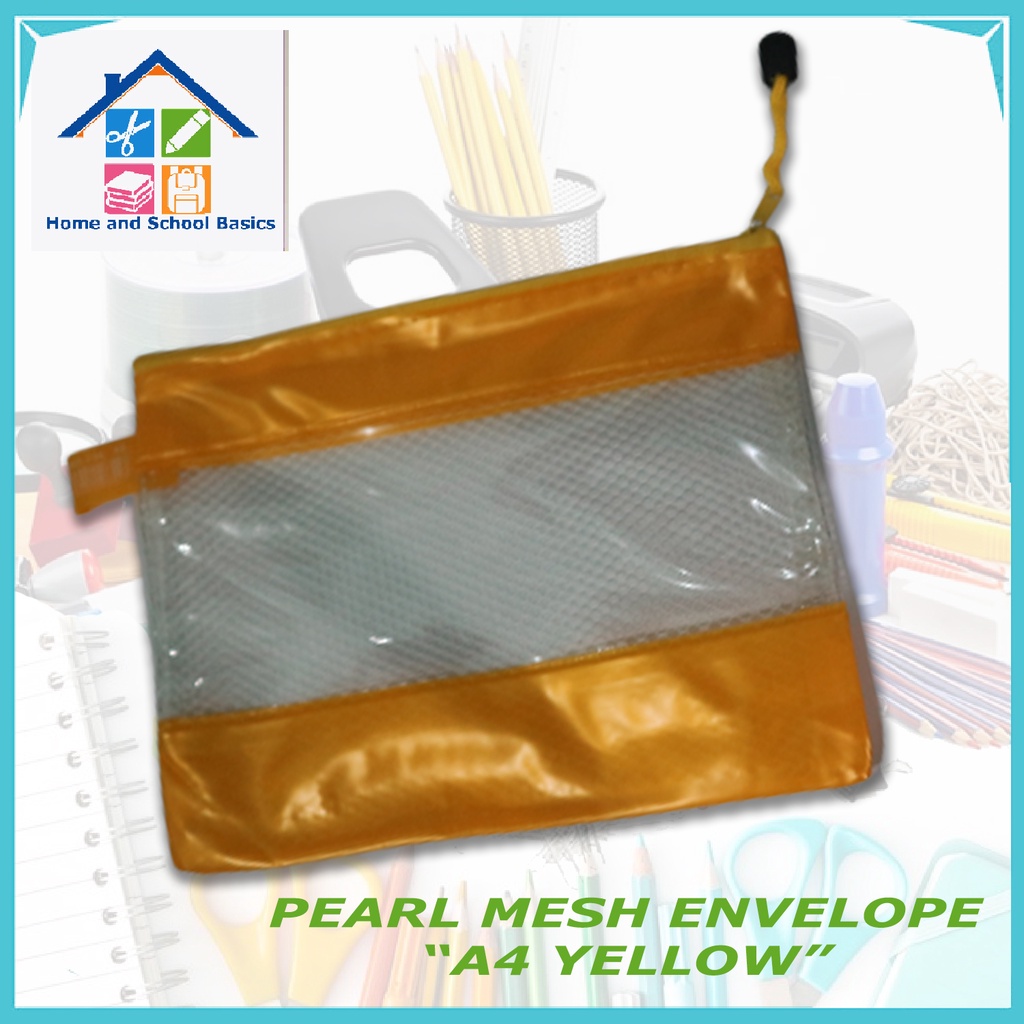 A4 Pearl Mesh Envelope - See Through Organizer - A4 Letter Size ...