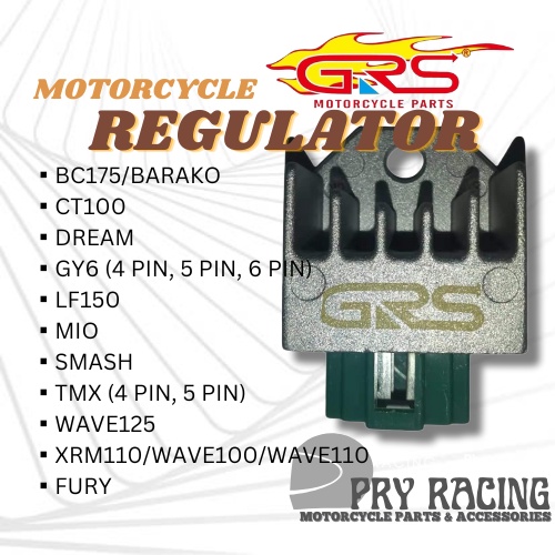 PRY RACING GRS MOTORCYCLCE REGULATOR TMX GY6 MIO XRM BARAKO FURY WAVE ...